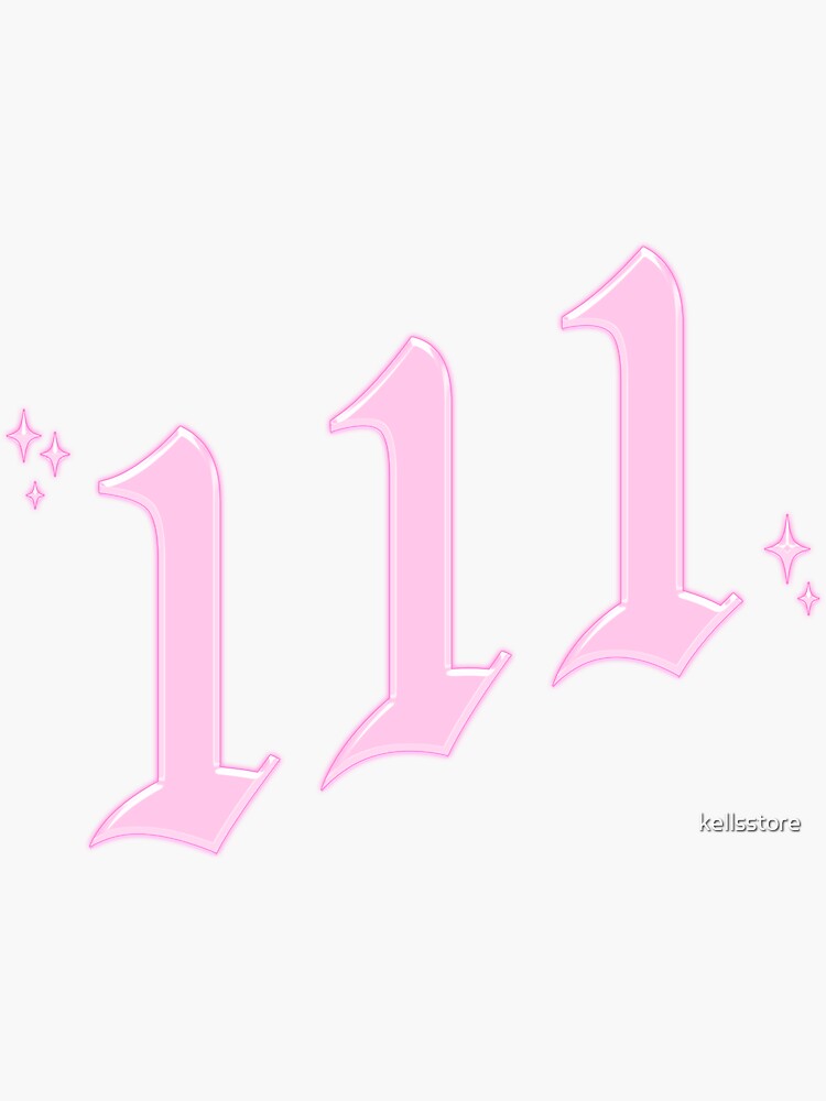 "glowy 111" Sticker for Sale by kellsstore | Redbubble