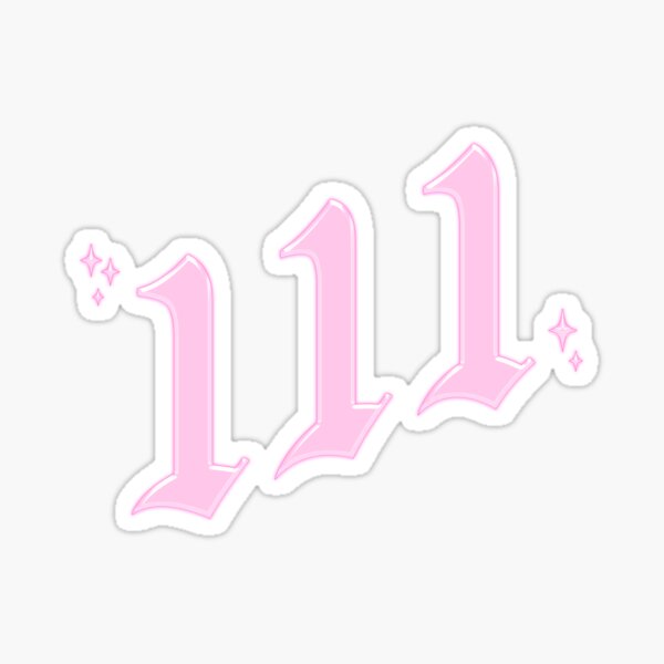 "glowy 111" Sticker for Sale by kellsstore | Redbubble