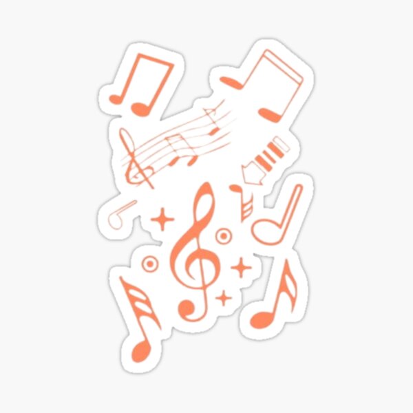 "musical music " Sticker for Sale by UH07 | Redbubble