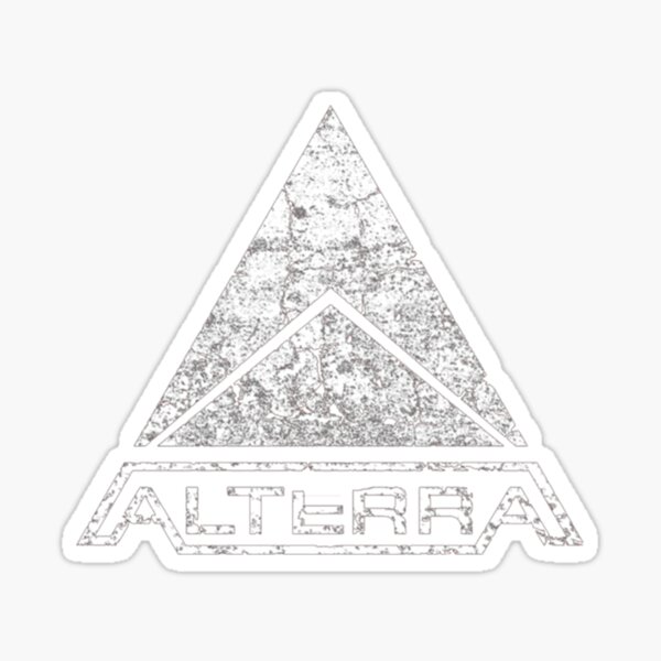 "ALTERRA white logo" Sticker for Sale by Nerdfully | Redbubble