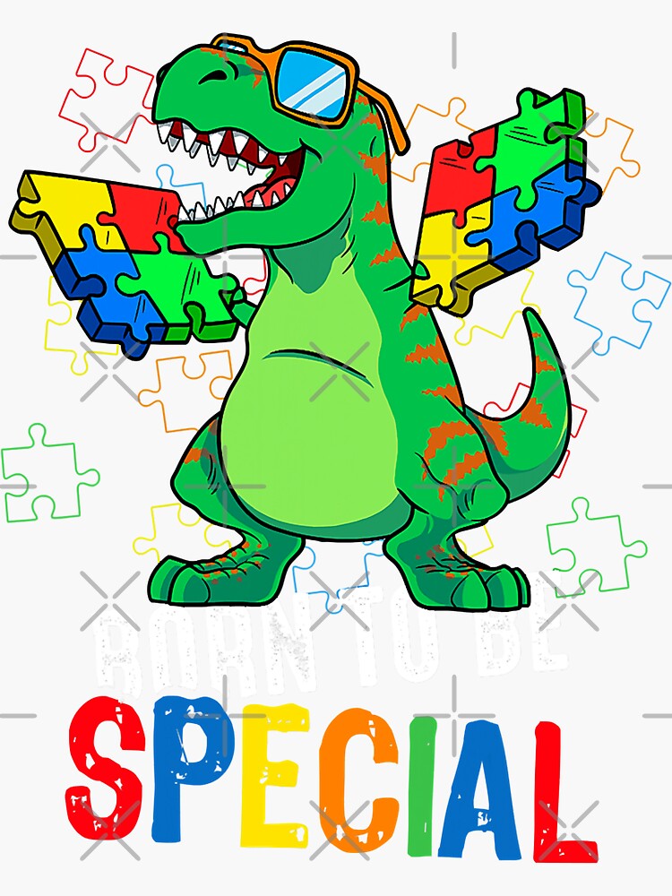 "Autism Awareness Dino Born To Be Special Toddler Boys Dinosaur Autism ...