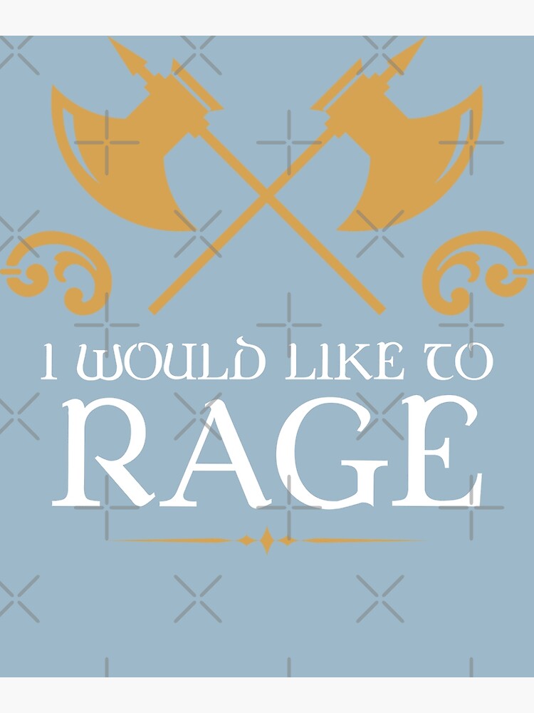 Póster «Rule System Start Barbarians Barbarian Rage Tabletop Rpg Addict ...