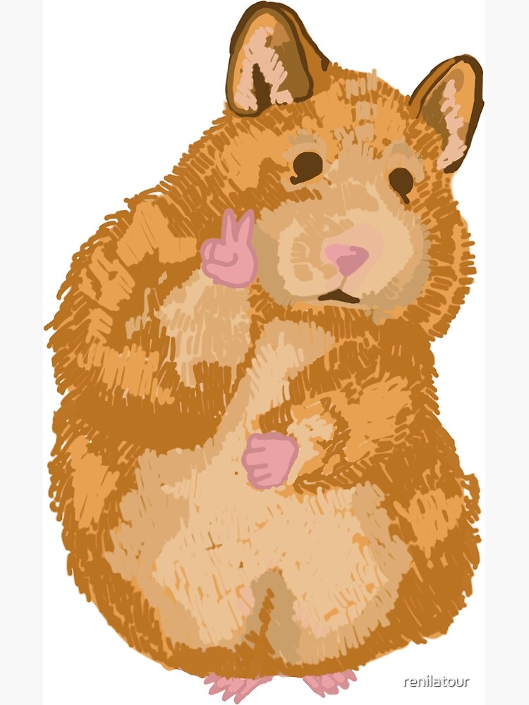 "Peace Out Hamster Meme" Art Print for Sale by renilatour | Redbubble