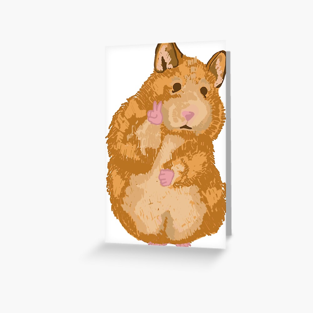 "Peace Out Hamster Meme" Greeting Card for Sale by renilatour | Redbubble