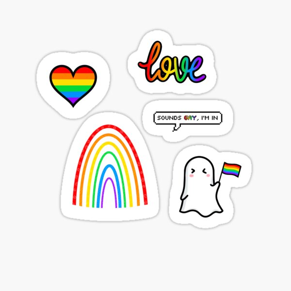 "Gay Pride Sticker Pack" Sticker for Sale by brynne-ward | Redbubble