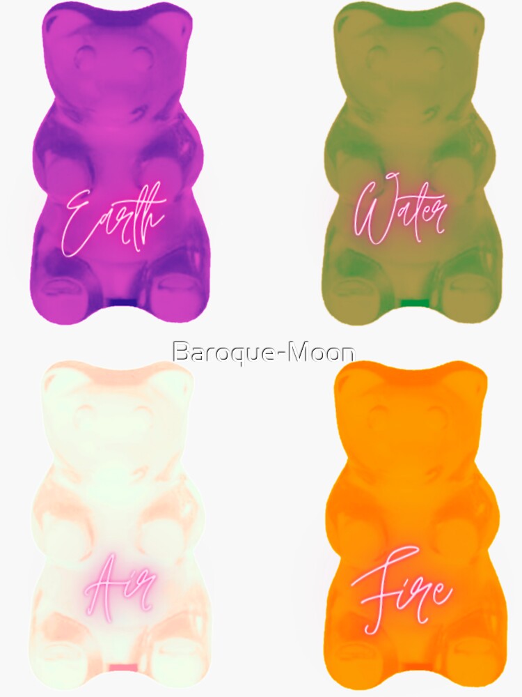 "Universal Gummy elements" Sticker for Sale by Baroque-Moon | Redbubble