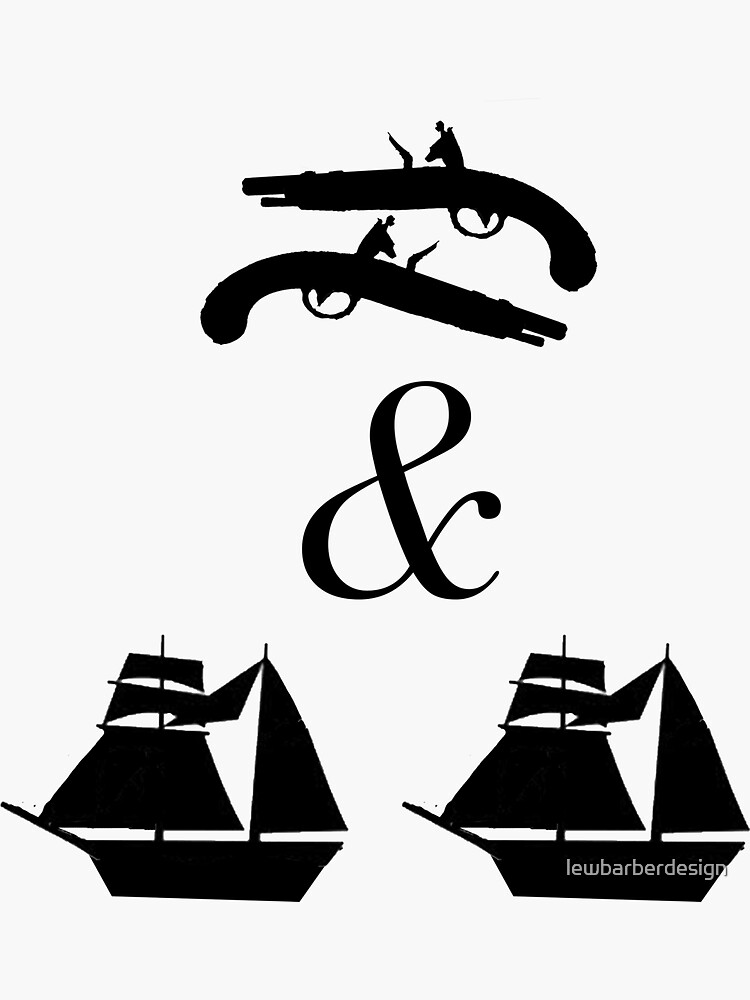 "Guns and Ships - Hamilton Musical inspired" Sticker for Sale by ...