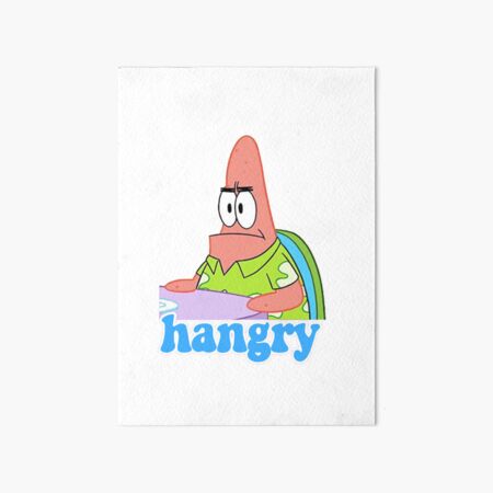 "Hangry Patrick Star Cute VSCO Aesthetic Meme" Art Board Print for Sale ...