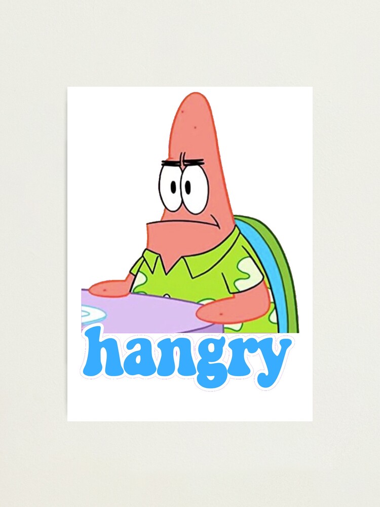 "Hangry Patrick Star Cute VSCO Aesthetic Meme" Photographic Print for ...