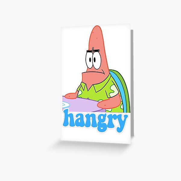 "Hangry Patrick Star Cute VSCO Aesthetic Meme" Greeting Card for Sale ...