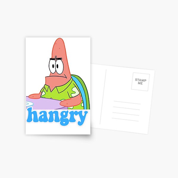 "Hangry Patrick Star Cute VSCO Aesthetic Meme" Postcard for Sale by ...