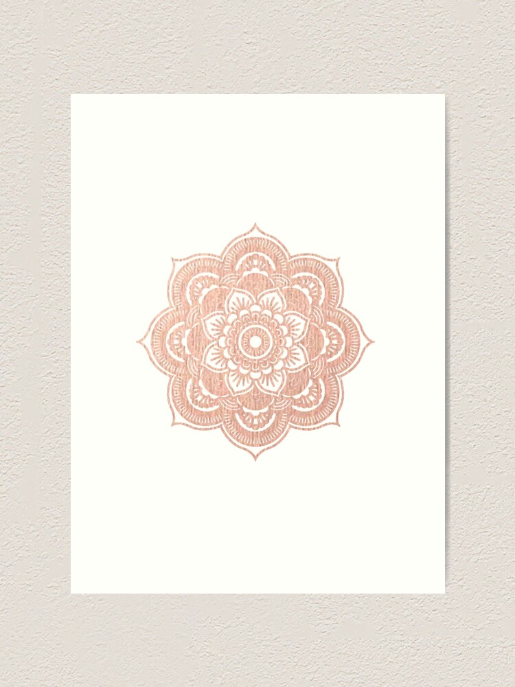 "Rose gold mandala" Art Print by peggieprints | Redbubble