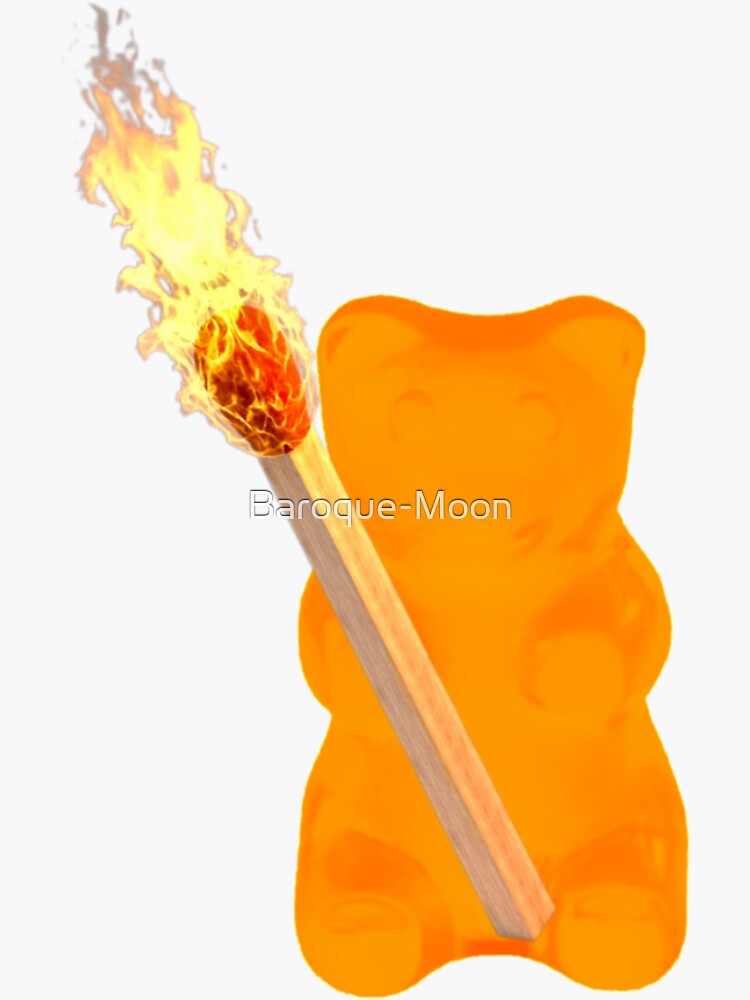 "Fire Gummy" Sticker for Sale by Baroque-Moon | Redbubble