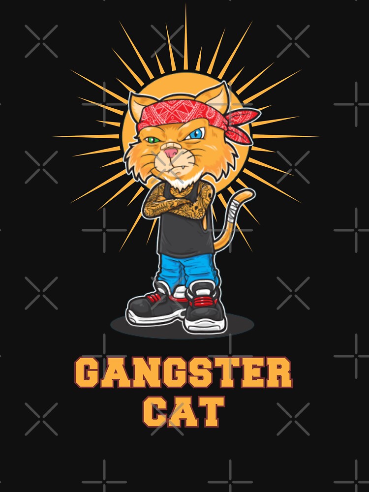 "Gangster Cat - Cartoon" T-shirt by Fafifu | Redbubble | cat t-shirts ...