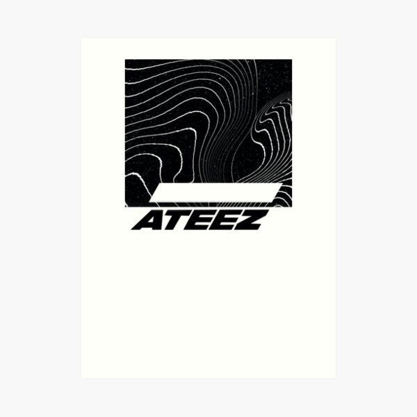 "Ateez black and white logo" Art Print for Sale by Jeonghans-Hair ...