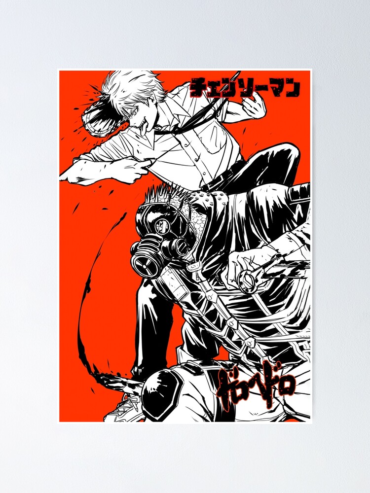 "Denji Chainsaw Man Artwork" Poster for Sale by freddiecatt | Redbubble