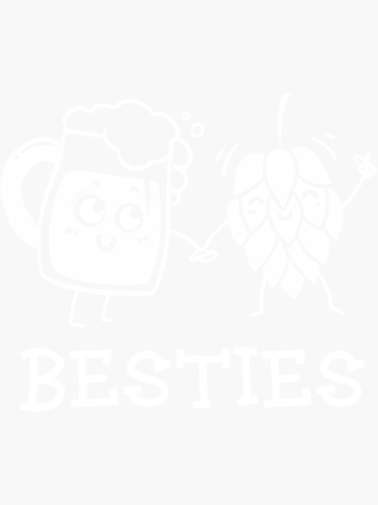 "Besties Home Brewing Gift Design Homebrew Craft Beer Print" Sticker ...