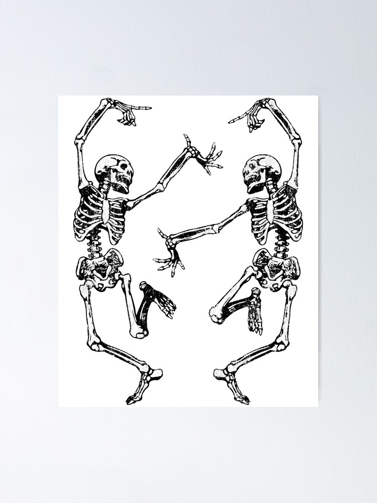 "Dance Of Death Macabre Skeleton Skull Halloween" Poster for Sale by ...