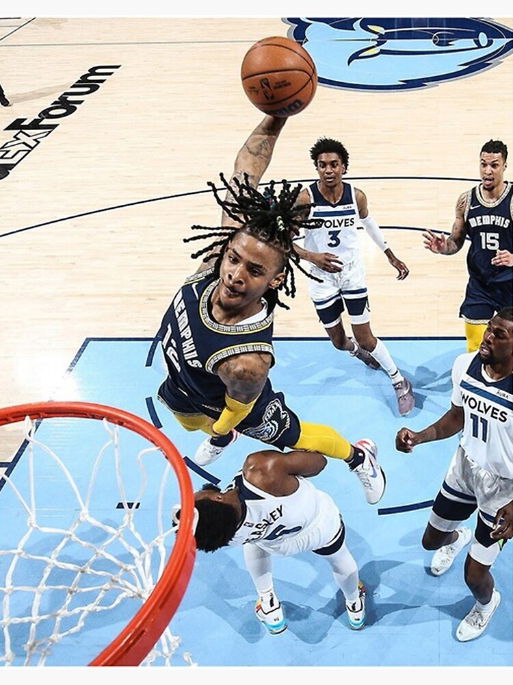 Póster «Clavada posterizada de Ja Morant 2022» de thesnnamargar | Redbubble