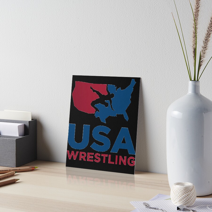 "Usa wrestling logo" Art Board Print for Sale by MichaelLampert | Redbubble