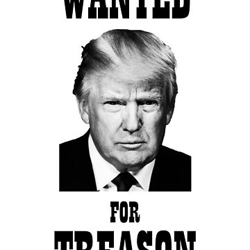 "Donald Trump Wanted for Treason" Sticker for Sale by judgeart | Redbubble