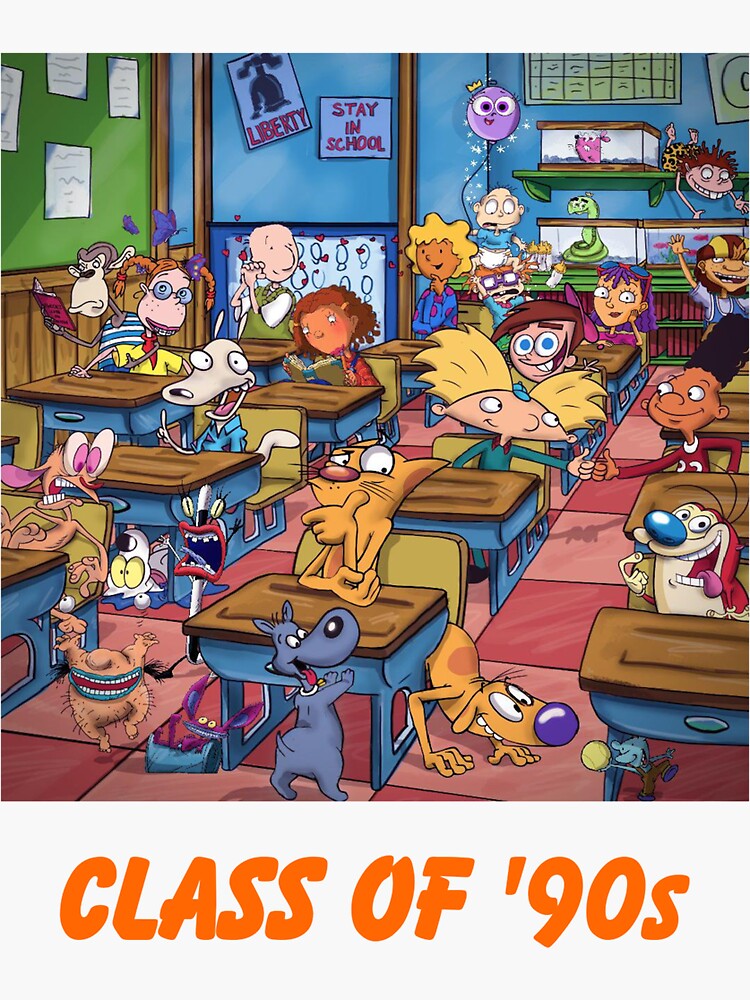 "CLASS OF '90s" Sticker for Sale by Berinook | Redbubble