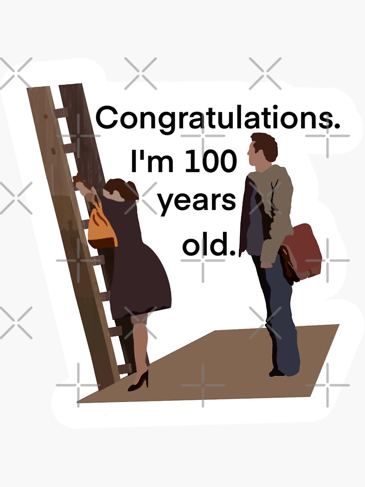 "Congratulations I'm 100 years old" Sticker for Sale by emgrace21 ...