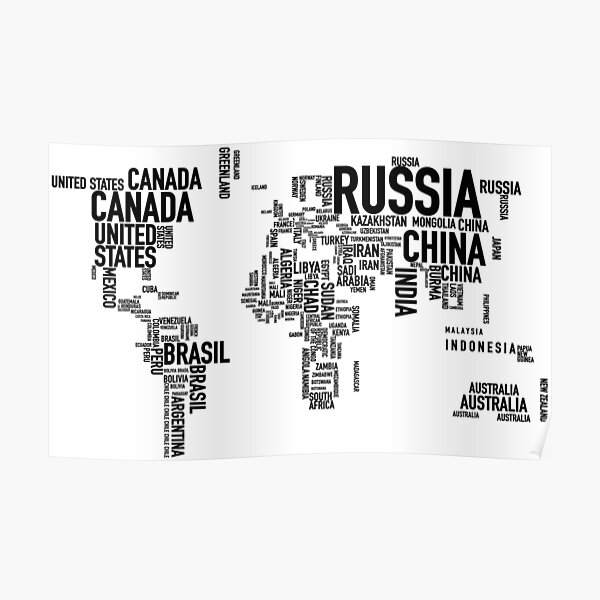 "World countries map" Poster by shbubble1 | Redbubble