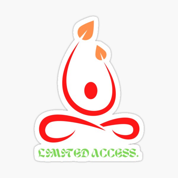 "Limited access." Sticker for Sale by RAJSHIVA | Redbubble