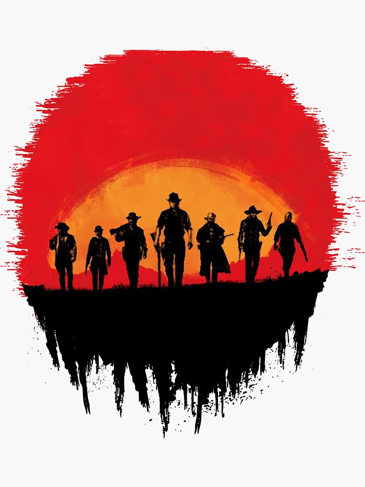 "poster the red dead logo 2" Sticker for Sale by chole412 | Redbubble