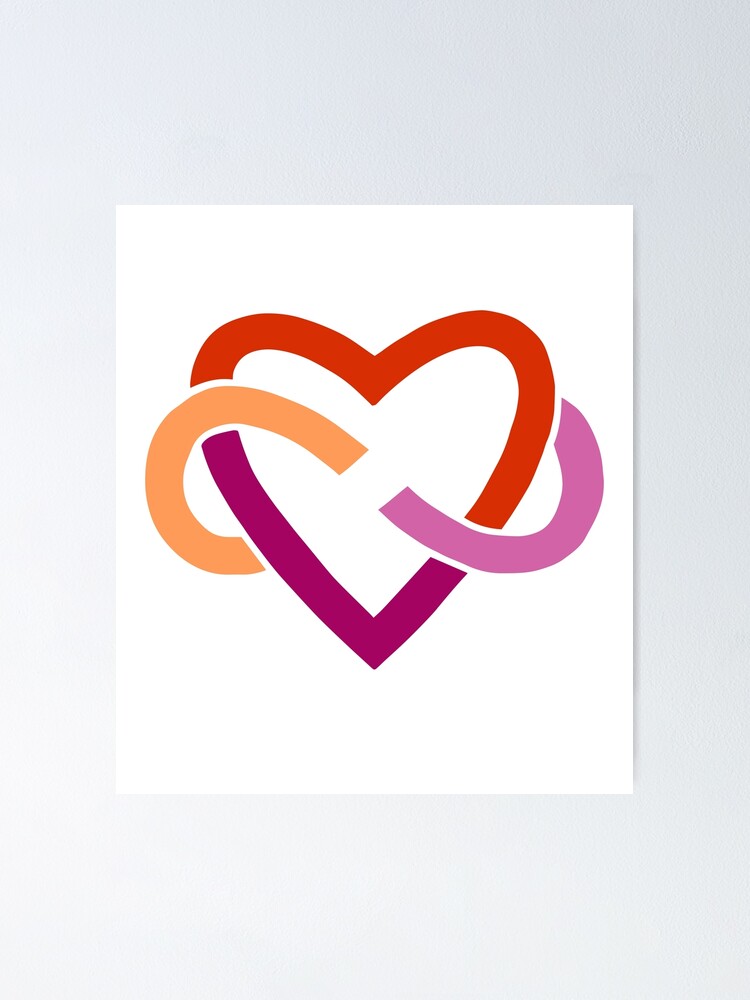 "Lesbian Heart Infinity Pride" Poster for Sale by RobbiDesign | Redbubble