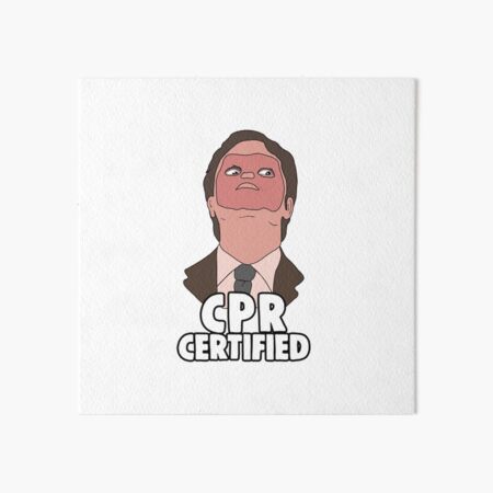 "Dwight Schrute CPR Certified" Art Board Print for Sale by ...