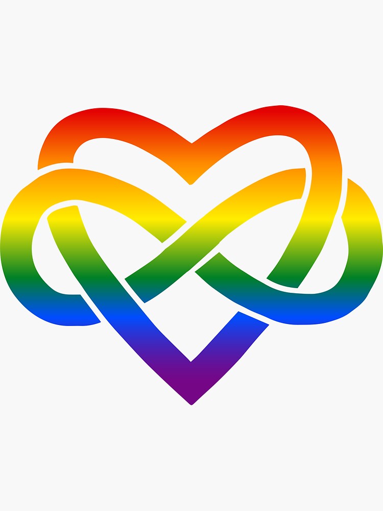 "Rainbow Heart Infinity Pride Month" Sticker for Sale by TaylorGift ...