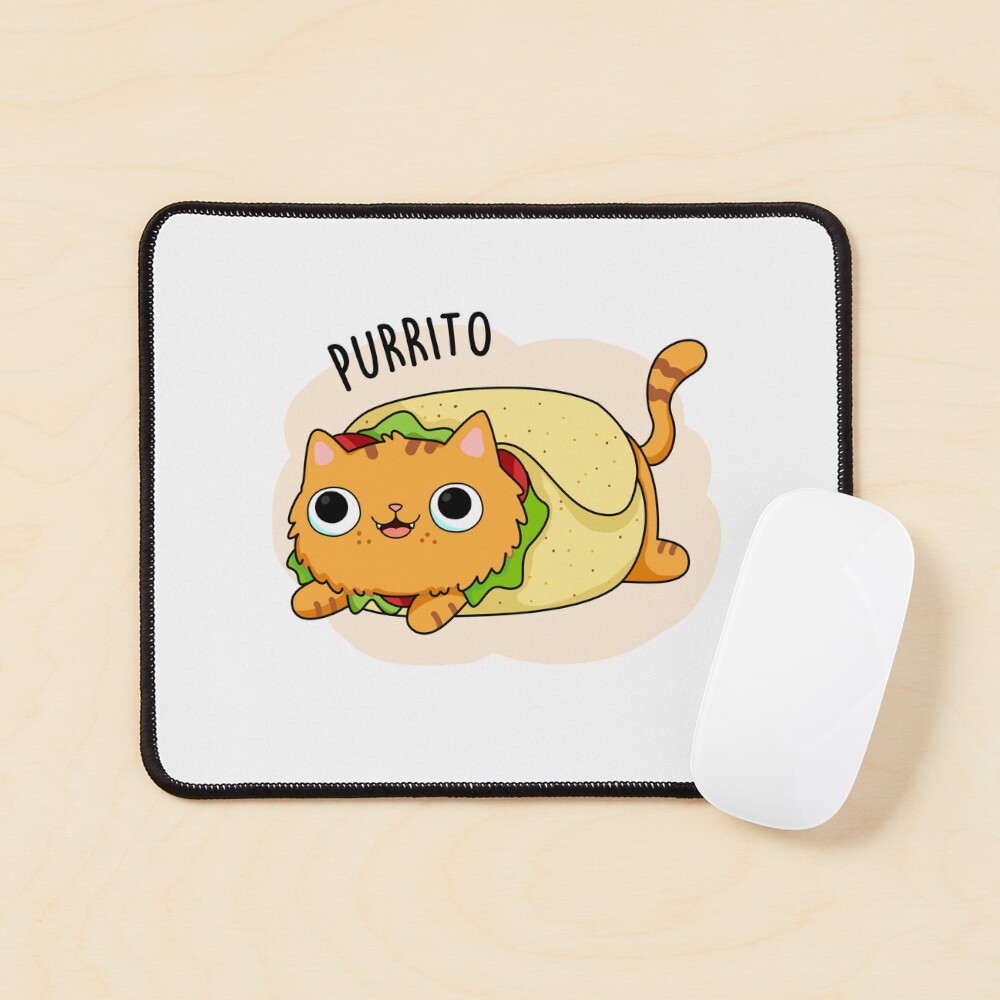 "Purrito Funny Kitty Cat Burrito Puns " Sticker for Sale by punnybone ...