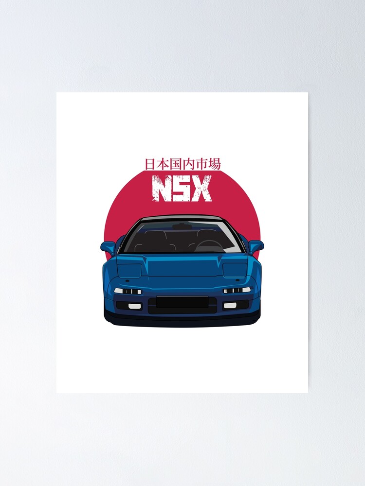 "Blue JDM Car " Poster for Sale by KamhArts | Redbubble