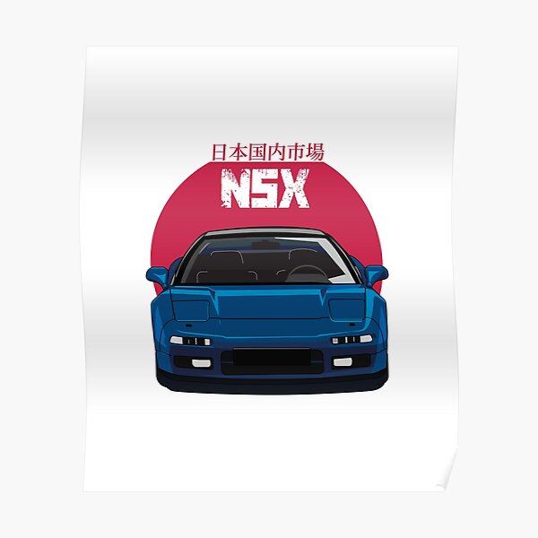 "Blue JDM Car " Poster for Sale by KamhArts | Redbubble