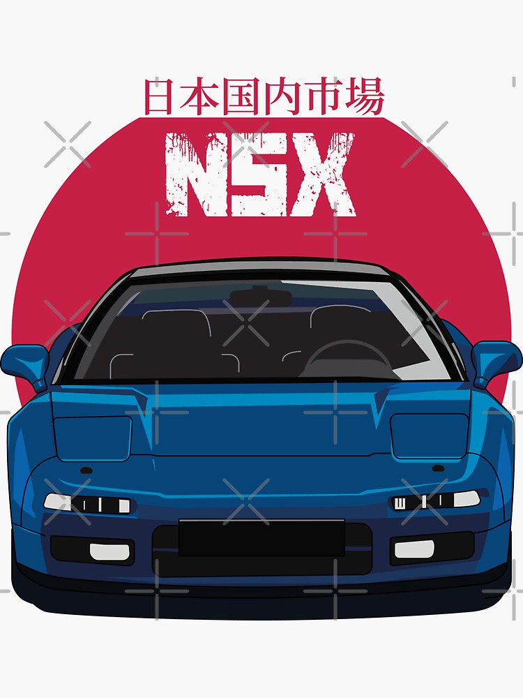 "Blue JDM Car " Sticker for Sale by KamhArts | Redbubble