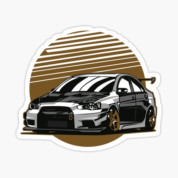 "Modified GTR Car " Sticker for Sale by ArtandSketch | Redbubble