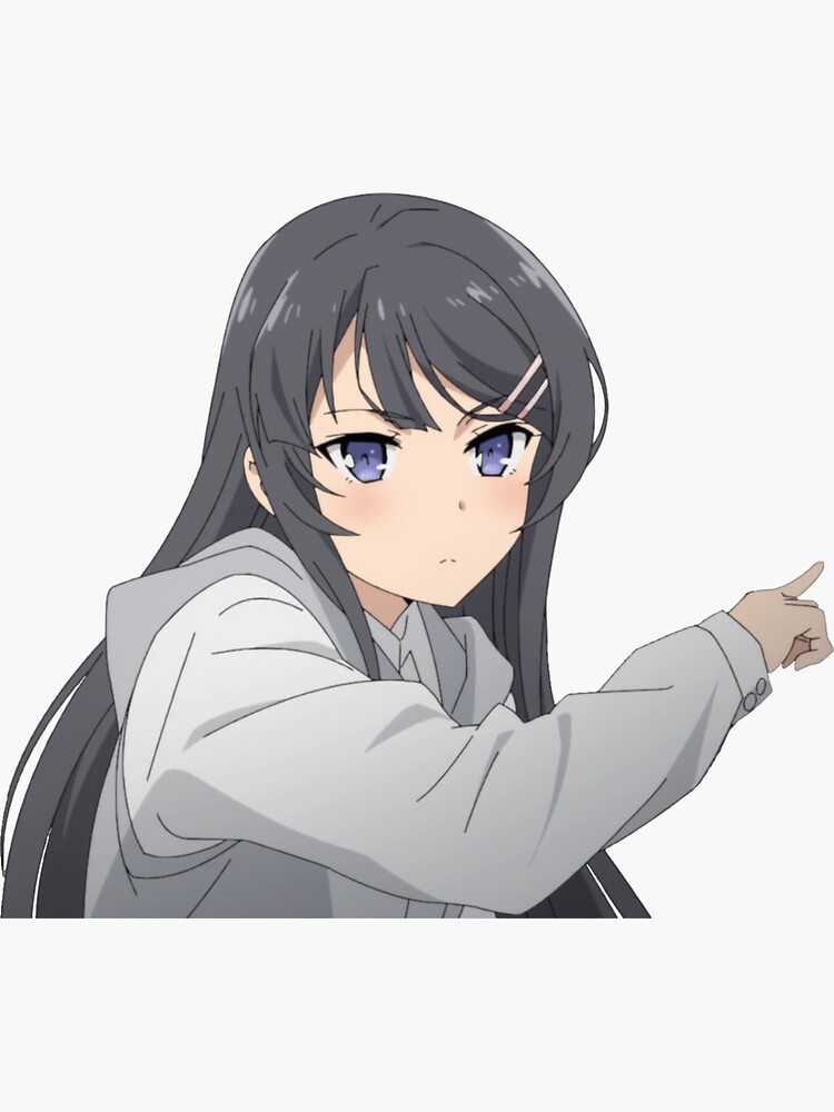 "Mai Sakurajima " Sticker for Sale by WaifuCenter | Redbubble