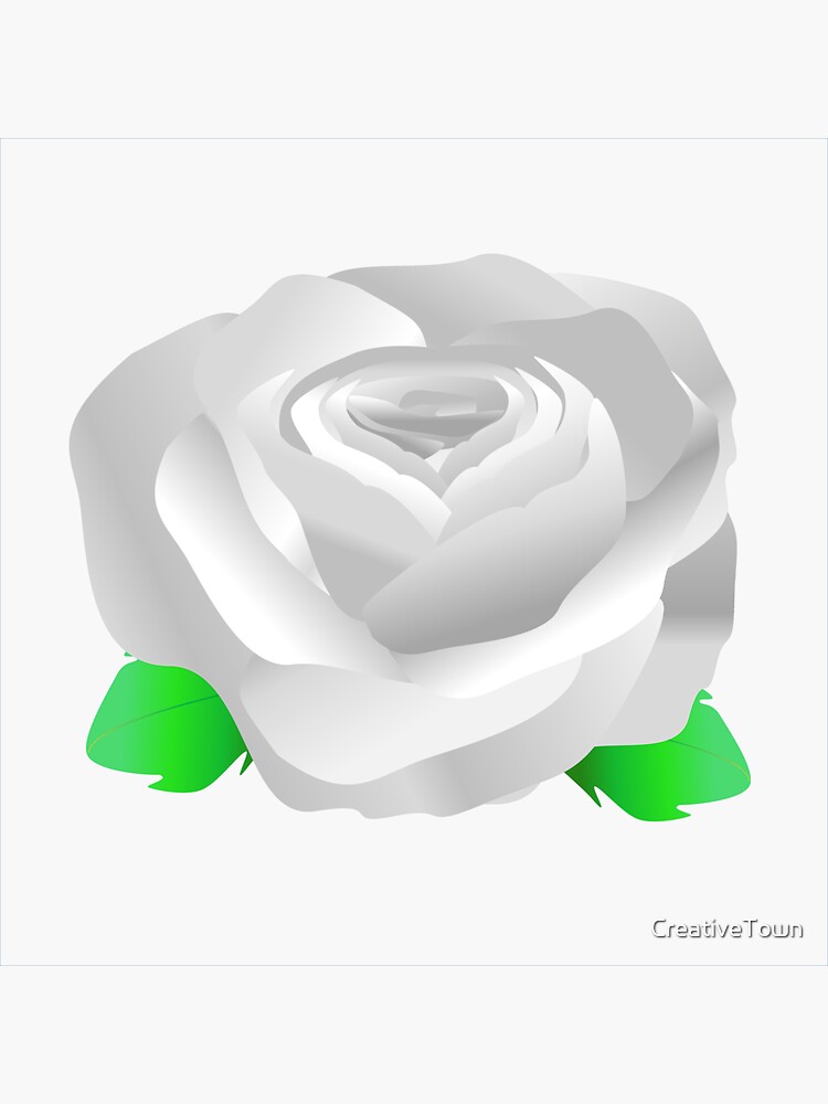 "White rose flower" Sticker for Sale by CreativeTown | Redbubble