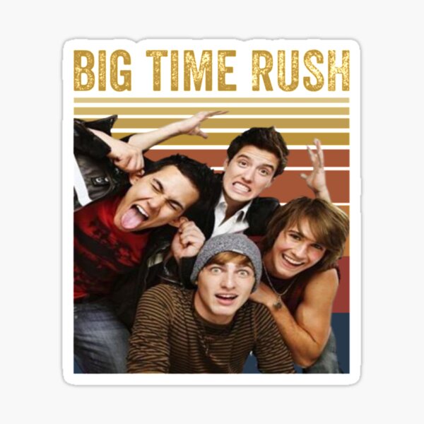 "Retro BTR Big Time Rush Band Music" Sticker for Sale by ReidLucille ...