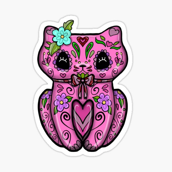 "cute pink kitty" Sticker for Sale by Cap696 | Redbubble