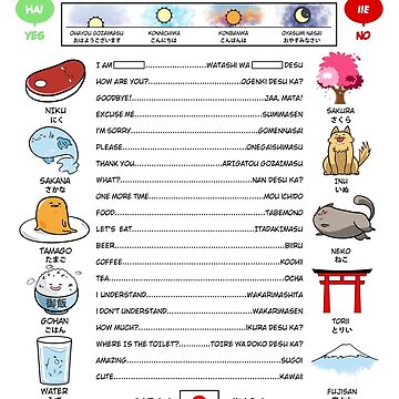 "Funny Way to Learn Japanese" Poster for Sale by KinkajouArt | Redbubble