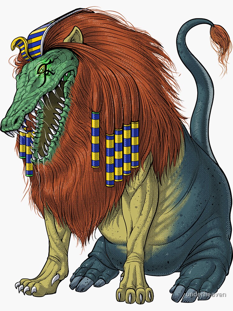 "Egyptian Mythology Creature Ammit" Sticker for Sale by underheaven ...