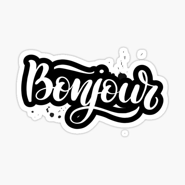 "bonjour splash" Sticker for Sale by Karoolinee | Redbubble