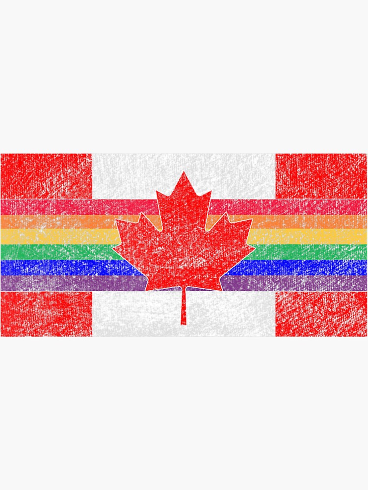 "Canada Maple Leaf Flag Lgbtq Gay Pride Rainbow Parade Canuck" Sticker ...