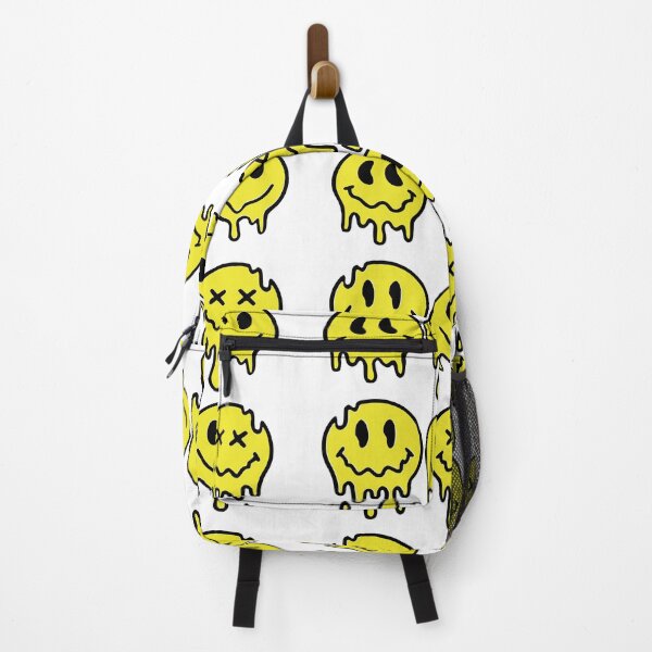 "Smiley Face Melting, Dripping Smiley Face" Backpack for Sale by ...