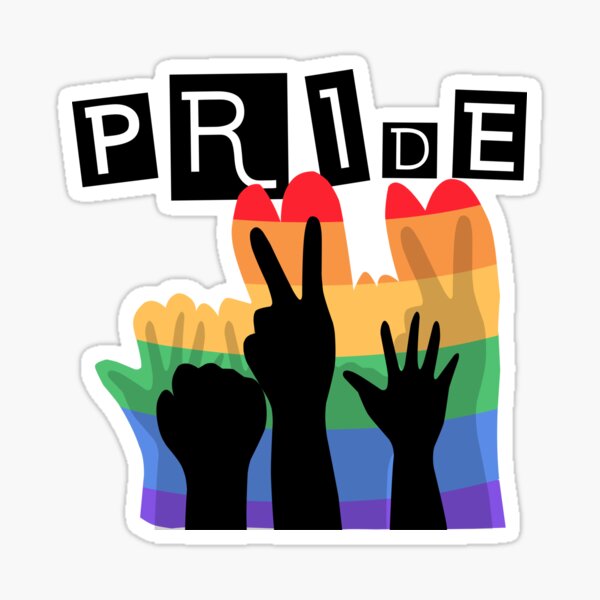 "Pride hands flag" Sticker for Sale by DG-vectors | Redbubble