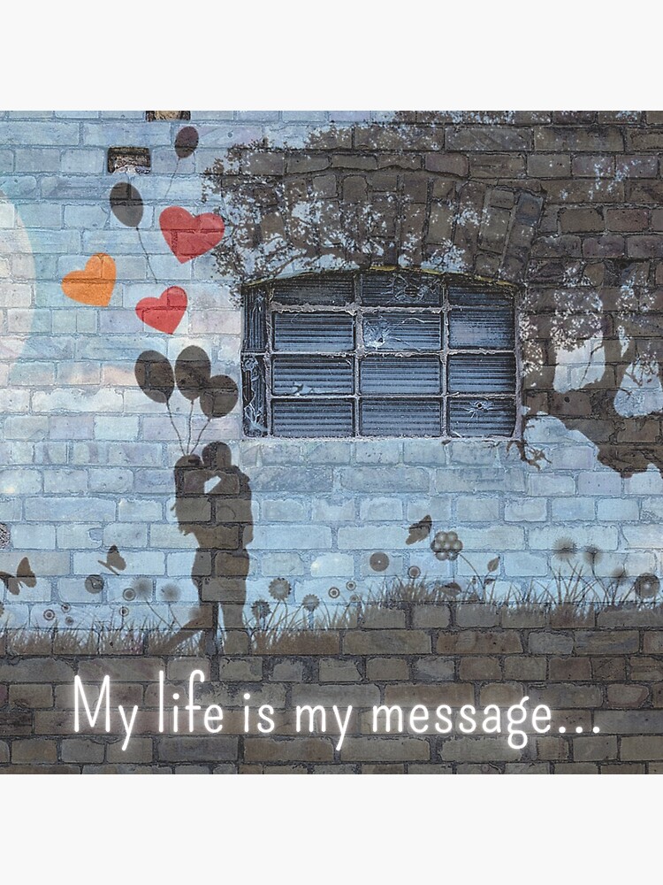 "My life is my message.." Sticker for Sale by BENZIDANE-SHOP | Redbubble