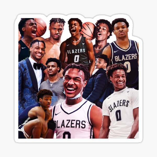 "Bronny James collage poster design 2022" Sticker for Sale by ...